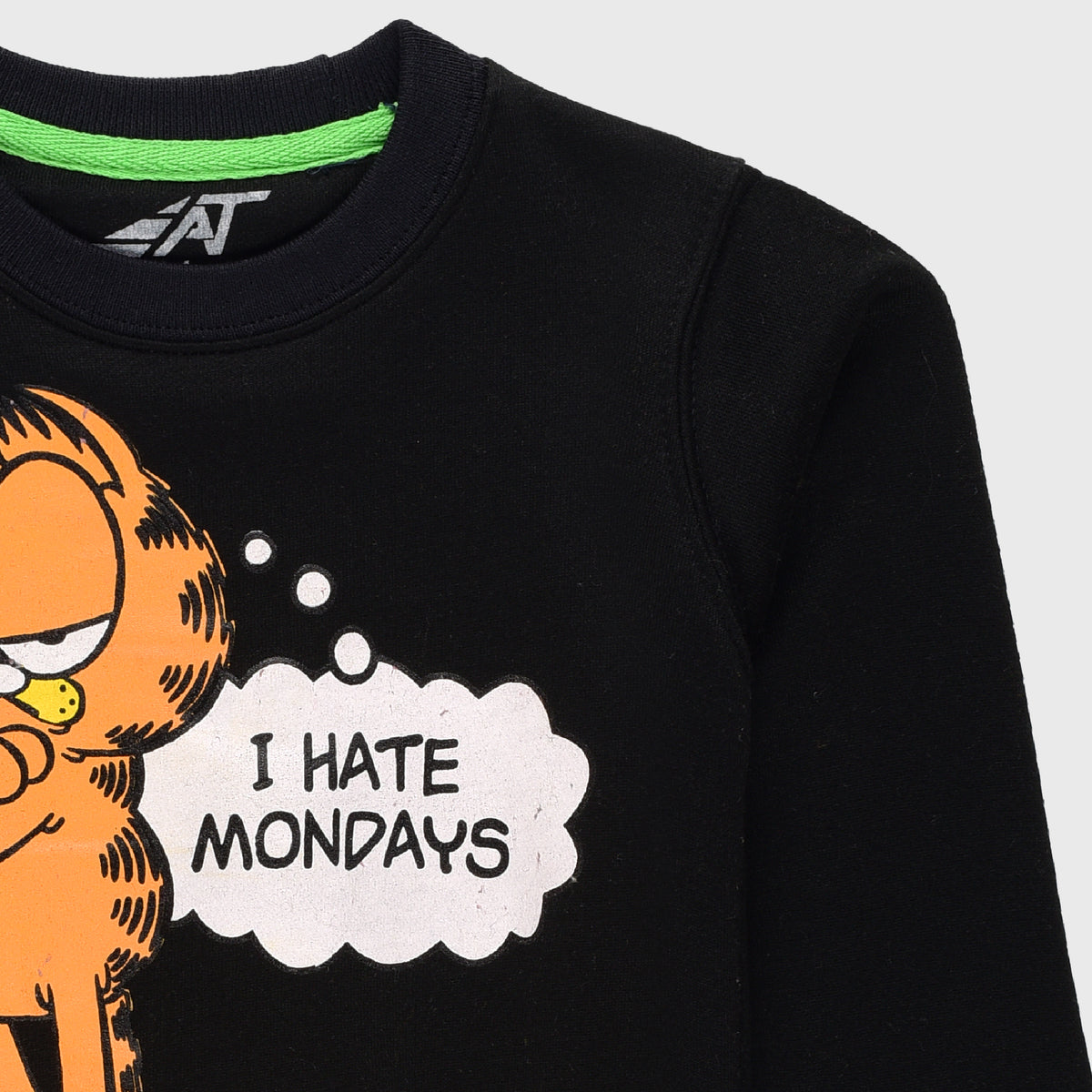 Angry Garfield Fleece Tracksuit (Black) – Tiny Planet Pk