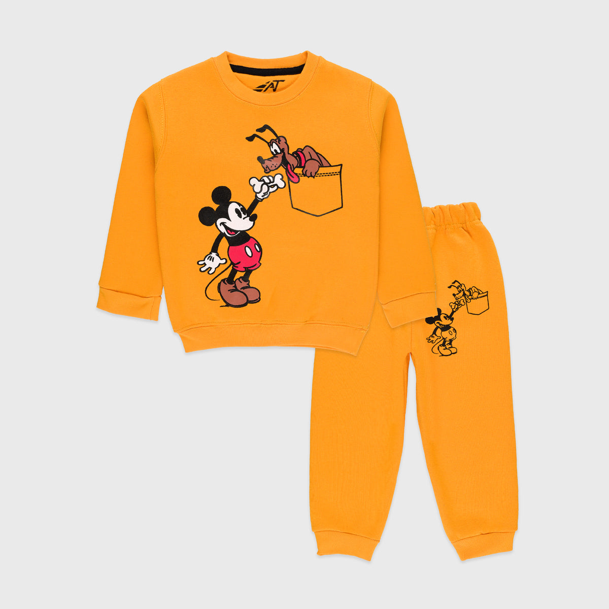 Mickey Mouse Fleece Tracksuit (Yellow) – Tiny Planet Pk