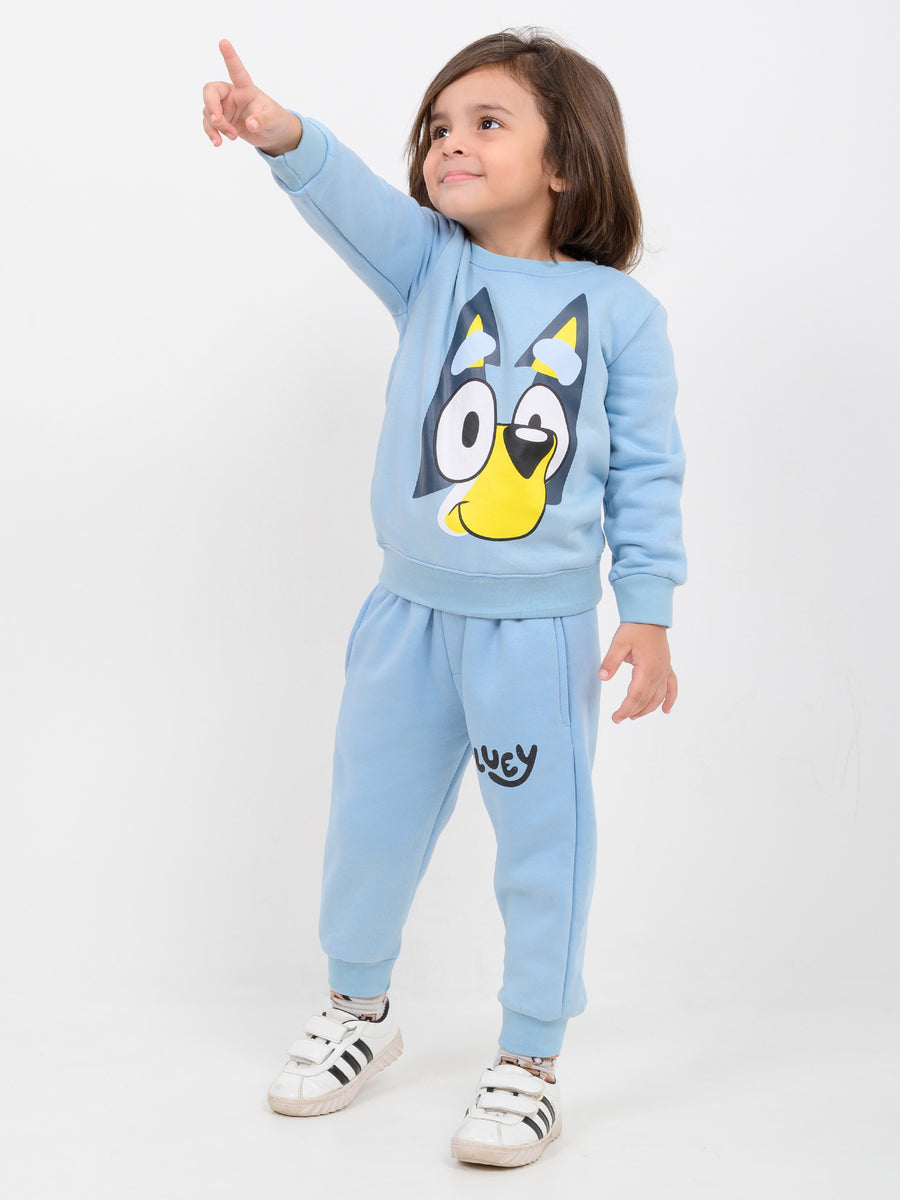 Bluey Themed Fleece Suit (Sky Blue) – Tiny Planet Pk